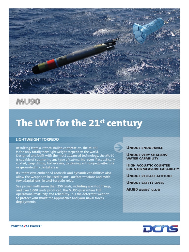 MU90 Lightweight Torpedo Overview | PDF | Torpedo | Submarines