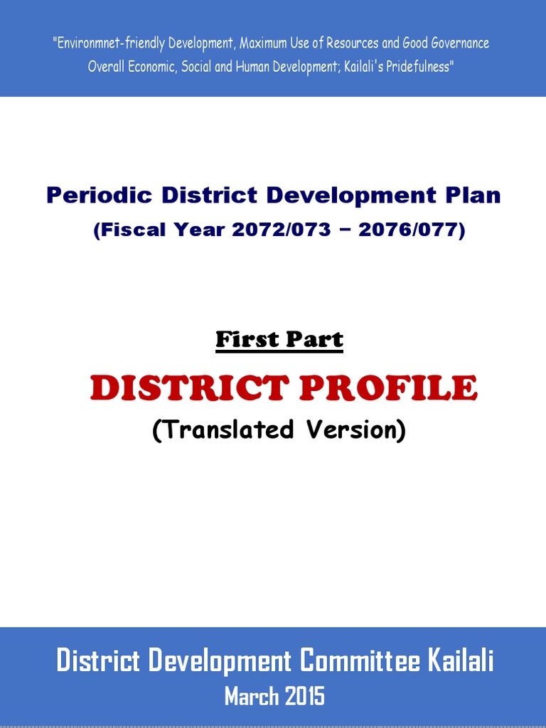 1.2 District - Profile - Kailali - English - Final - 23 March PDF | PDF ...