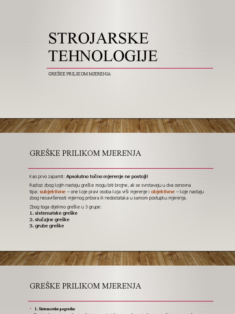 05 - Greške Prilikom Mjerenja | PDF
