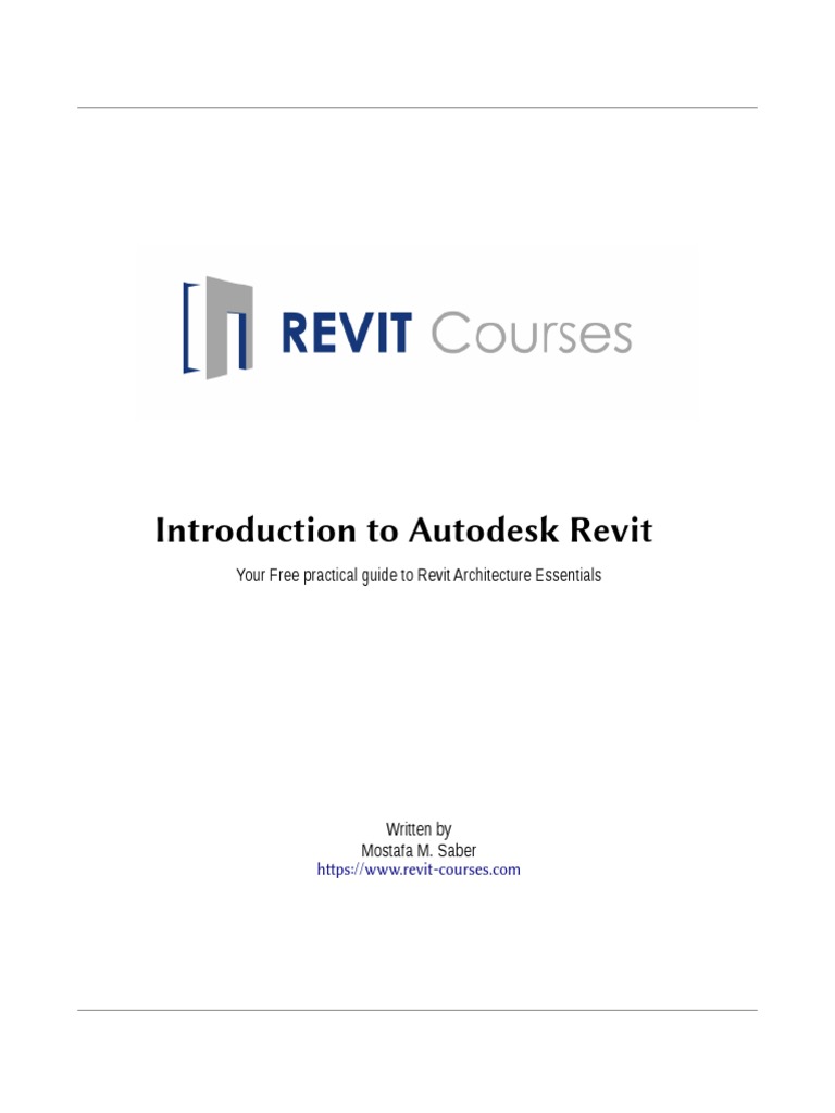 Revit Introduction V0.1 | PDF | Autodesk Revit | Library (Computing)