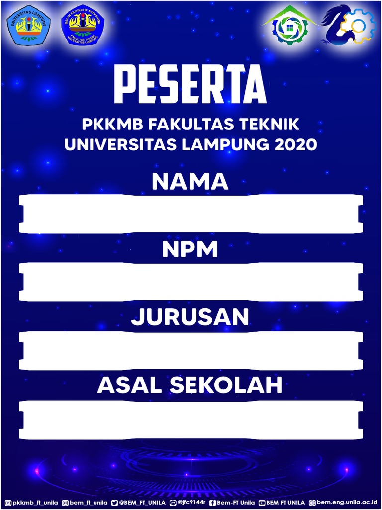 Name Tag Peserta PKKMB FT 20 PDF | PDF