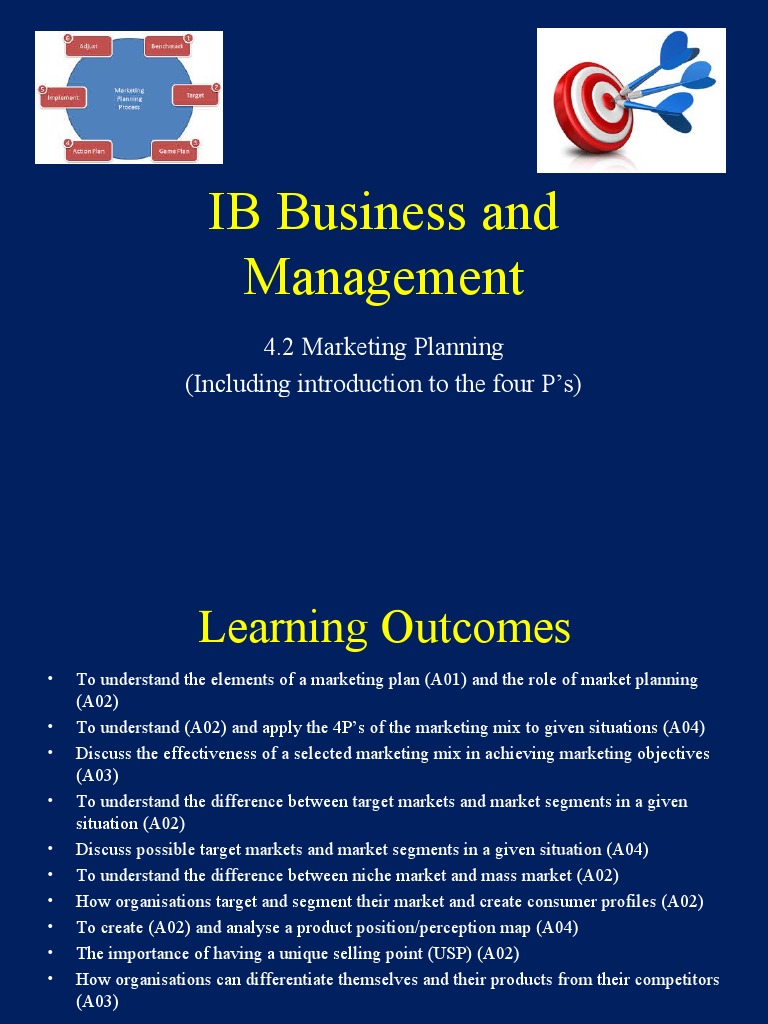 IB Business and Management: 4.2 Marketing Planning (Including ...