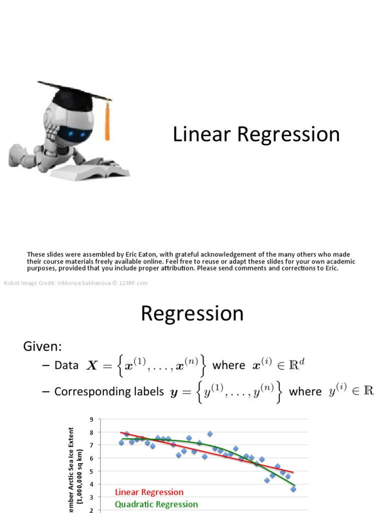 04 LinearRegression PDF | PDF | Regression Analysis | Linear Algebra