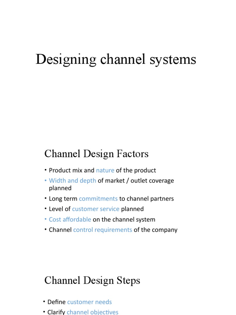 Designing Channel Systems | PDF | Retail | Sales