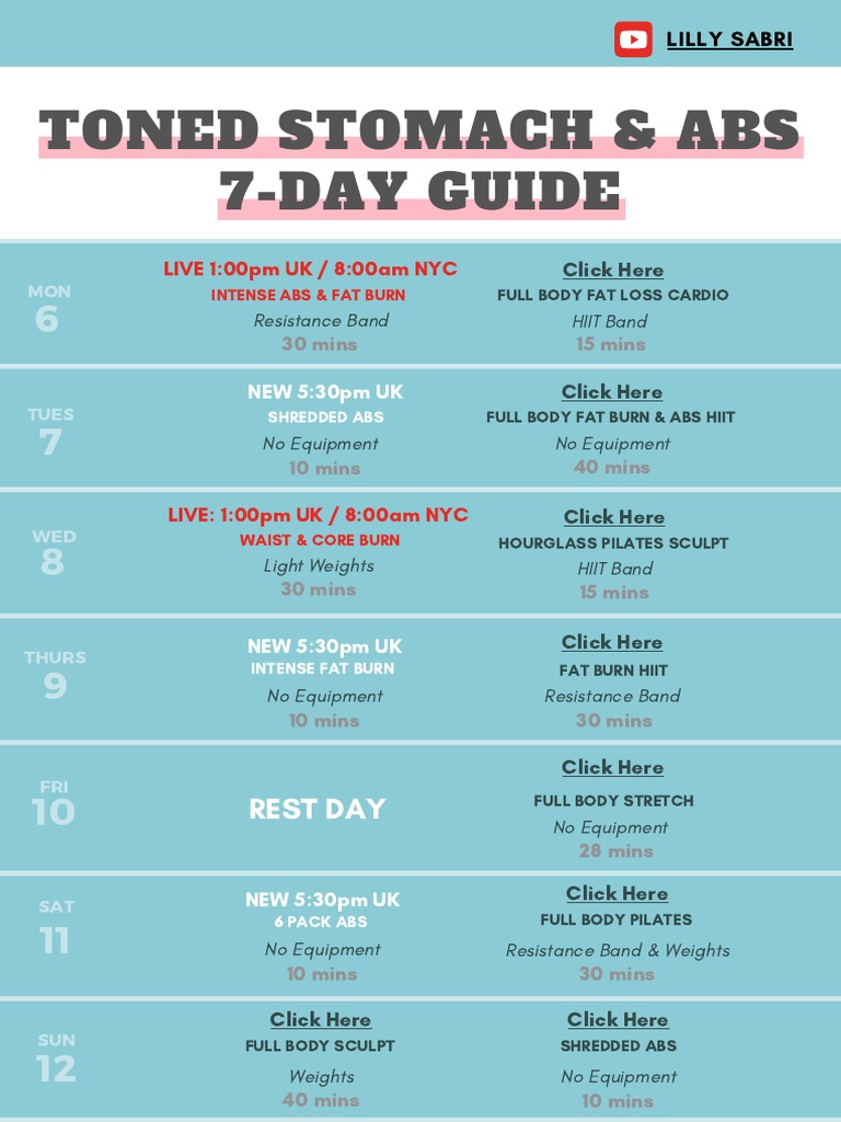 Lilly sabri workout plan store
