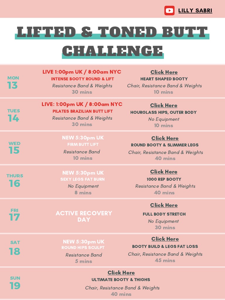 Workouts - LEAN Weekly Guide - July 13 1 PDF | PDF