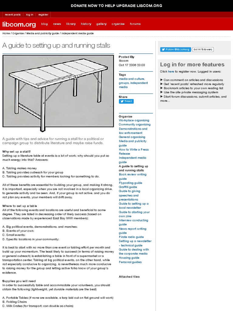A Guide To Setting Up and Running Stalls | PDF | Merchandising | Business