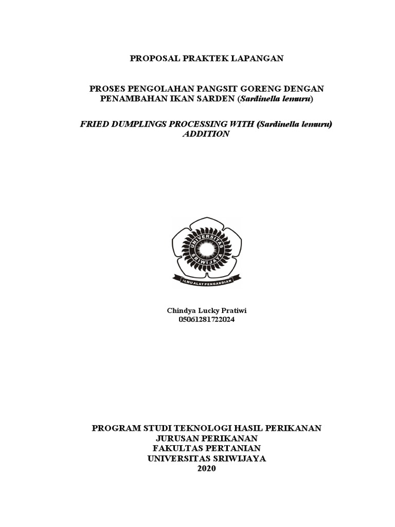 PROPOSAL PRAKTEK LAPANGAN Di Rumah Aja | PDF