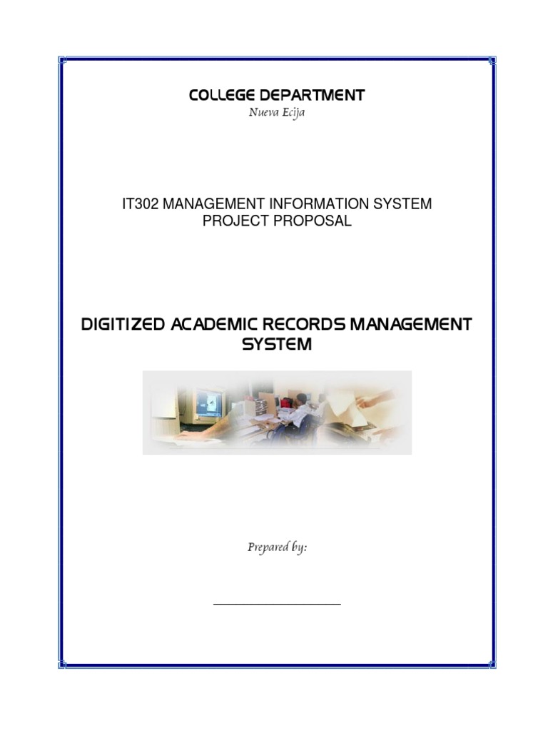 MIS - Project Title Proposal | PDF | Records Management | Computer Program
