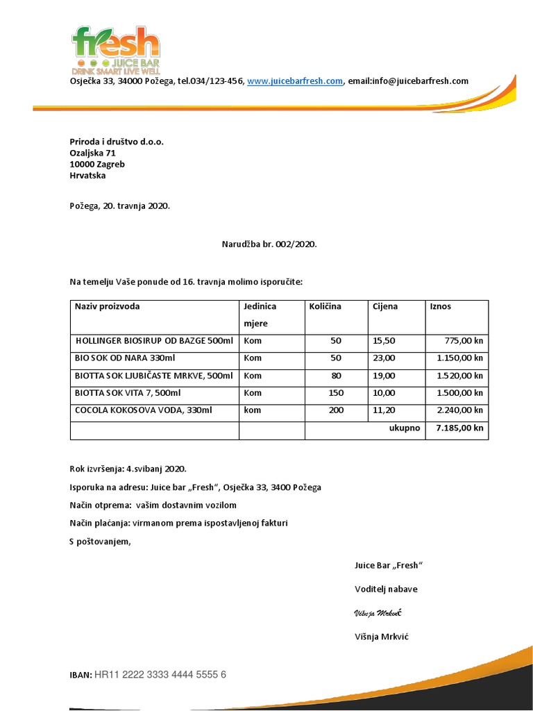 Primjer Ponude | PDF