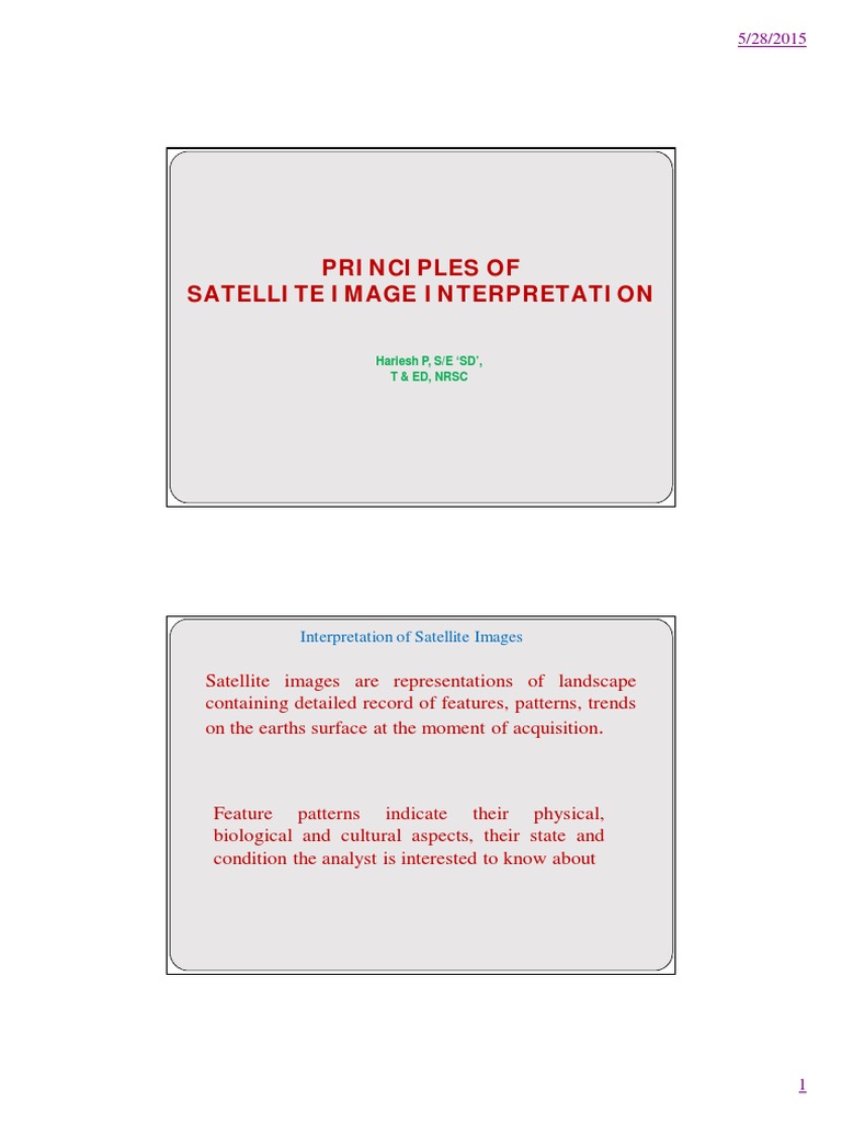 Principles of Image Interpretation-New | PDF | Remote Sensing ...