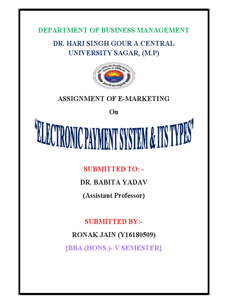 Electronic Payment System Pdf Credit Card Debit Card