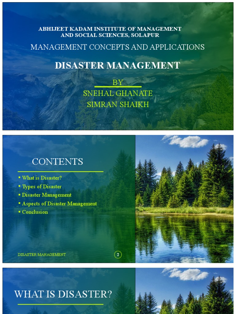 Disaster Management Akimss | PDF | Emergency Management | Natural Disasters