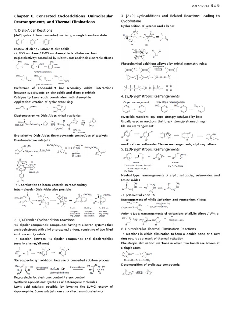 Chapter 6. Concerted Cycloadditions, Unimolecular Rearrangements, and ...