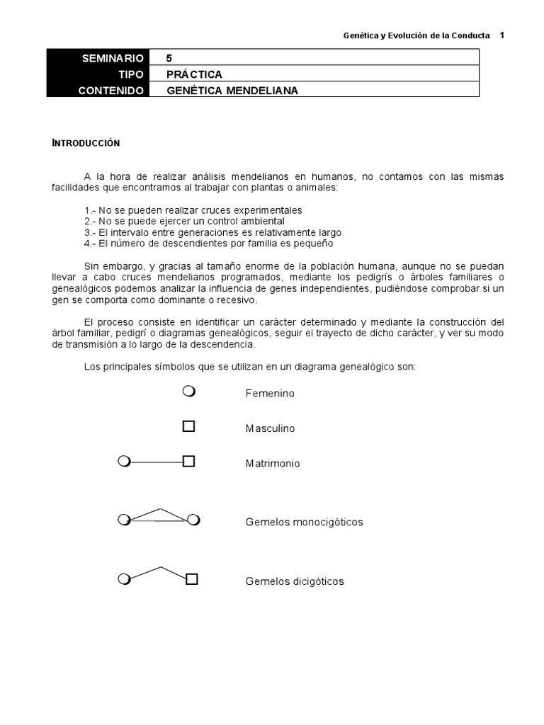 Genética Mendeliana en Humanos | PDF | Dominancia (Genética) | Herencia