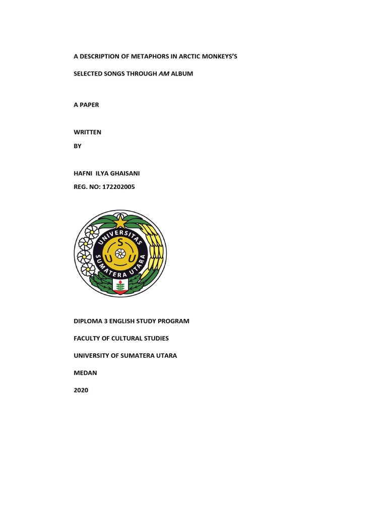 A Description of Metaphors in Arctic Monkeys | PDF | Metaphor | Idiom