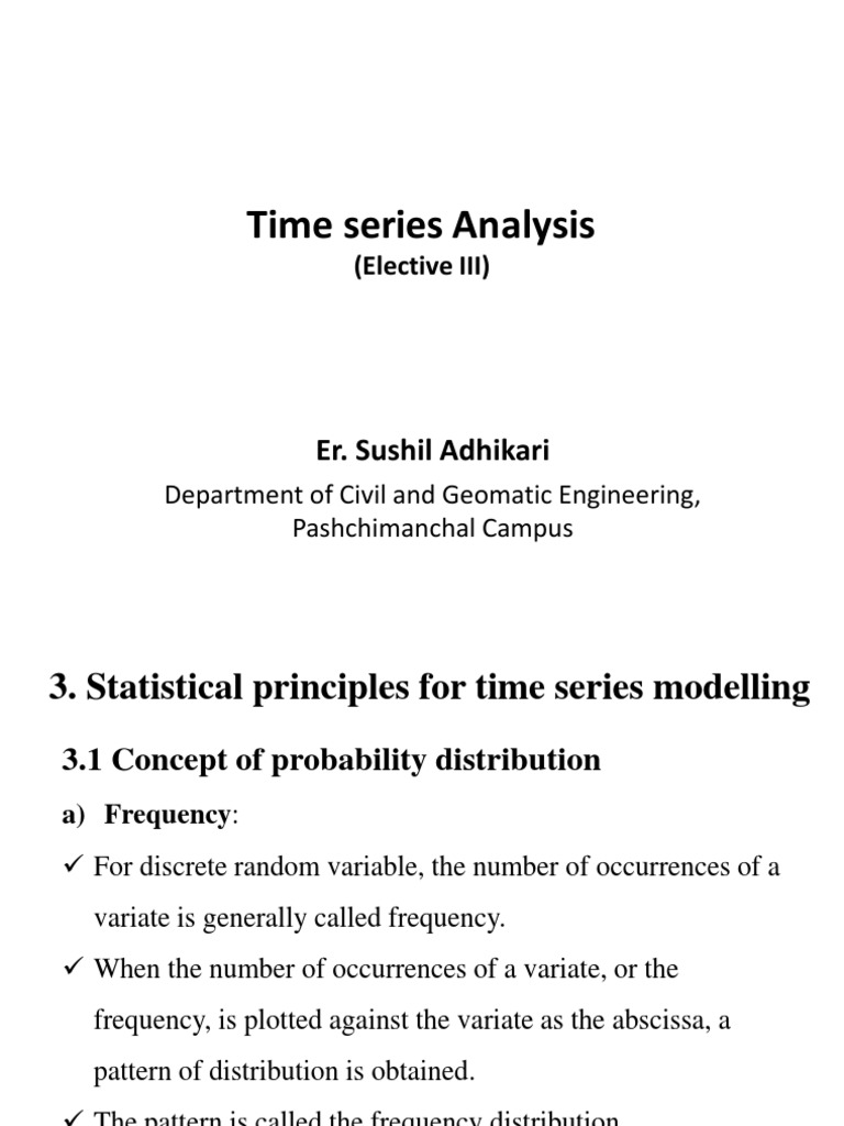 Statistical Principles For Time Series Modelling | Download Free PDF ...