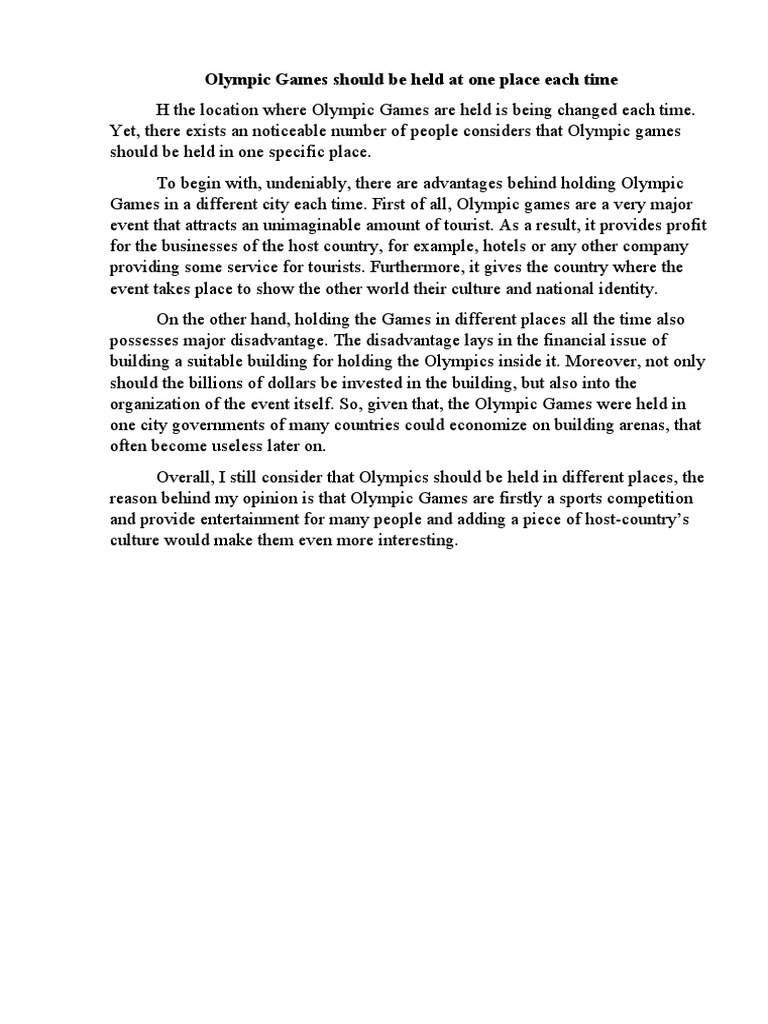 The Financial and Cultural Benefits of Rotating Olympic Host Cities ...