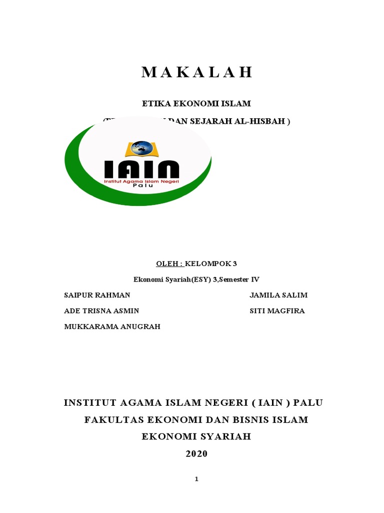Sejarah dan Pengertian Al-Hisbah | PDF
