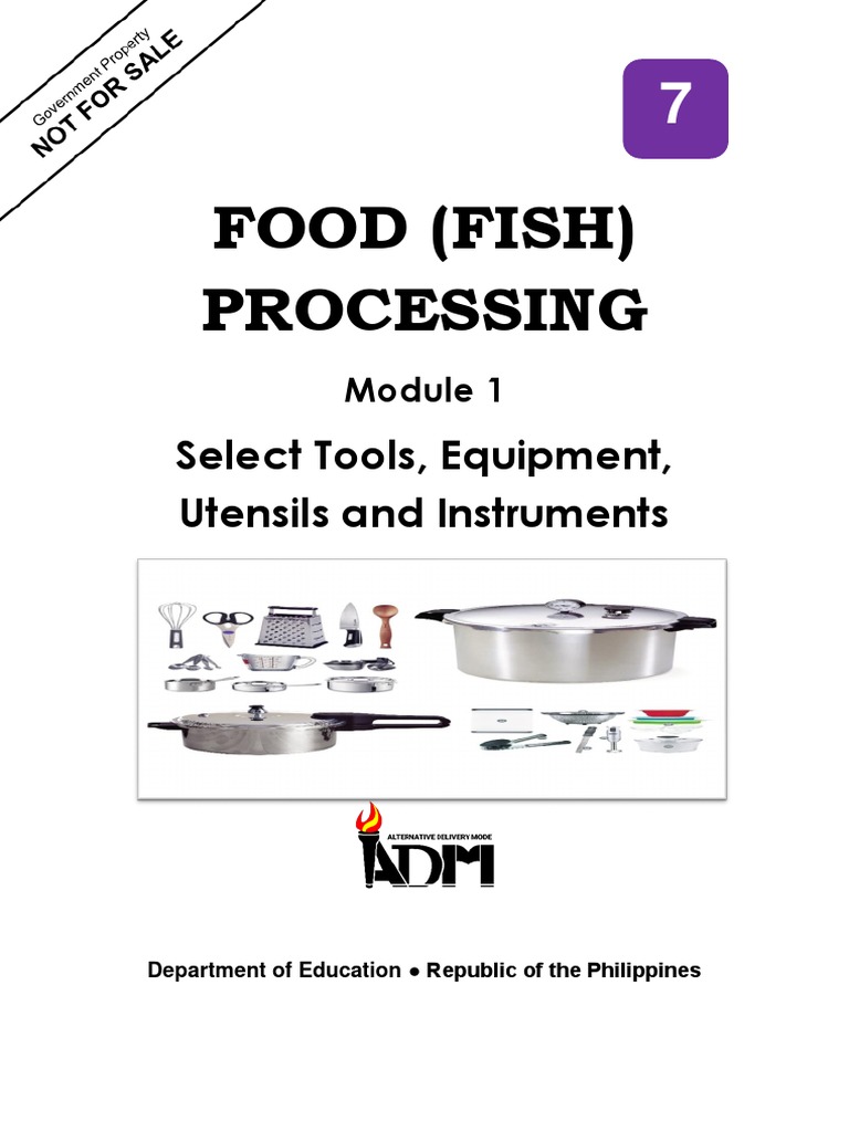 Food Fish Processing Select Tools Equipment Utensils And