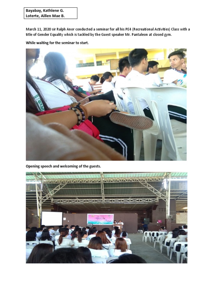Bayabay, Kathlene G. Loterte, Aillen Mae B.: While Waiting For The Seminar To Start | PDF ...