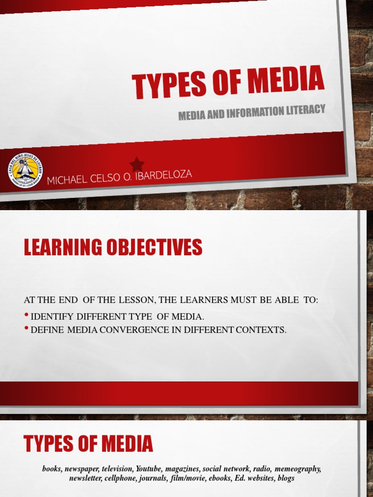 Types of Media | PDF | Technological Convergence | New Media