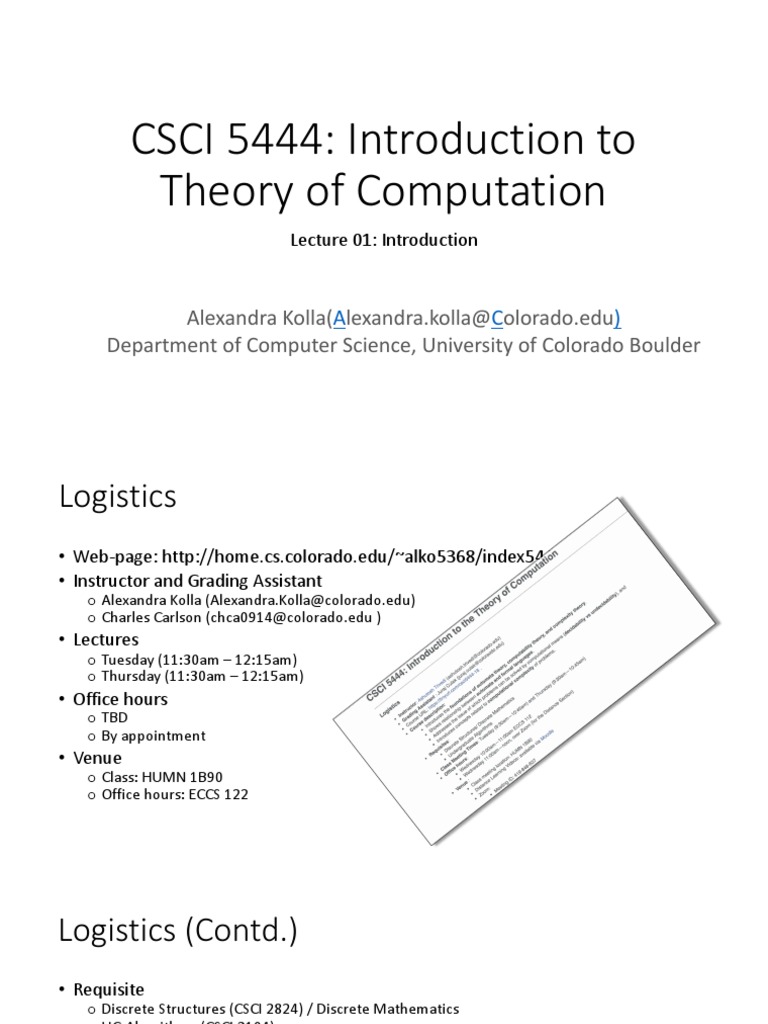 Lec01 PDF | PDF | Computational Complexity Theory | Set (Mathematics)