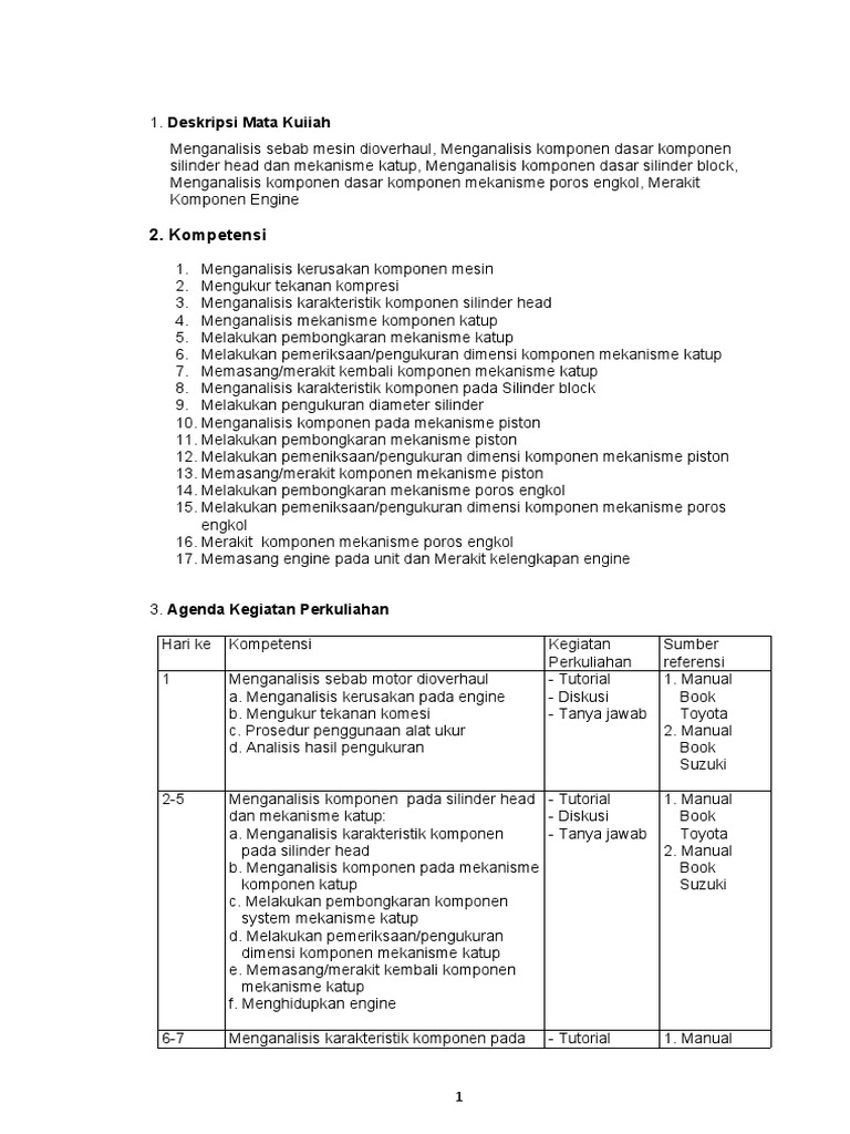 Prosedur Overhaul dan Analisis Mesin | PDF