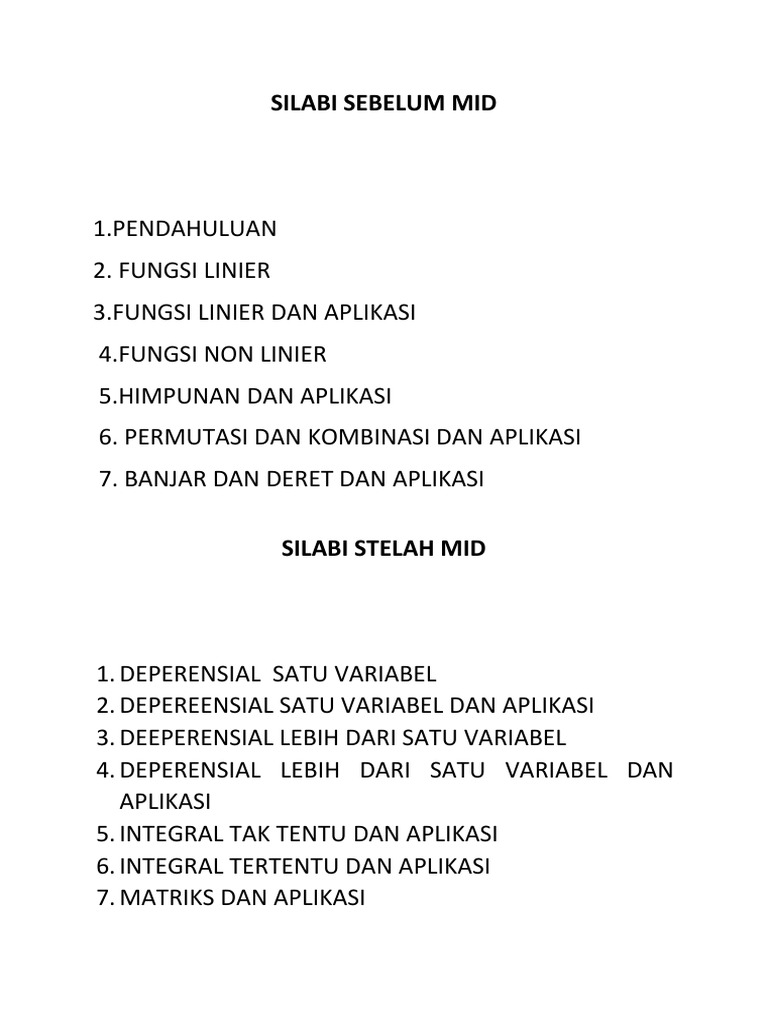 MTK Eko Fungsi Linier Ol | PDF | Metode & Bahan Ajar