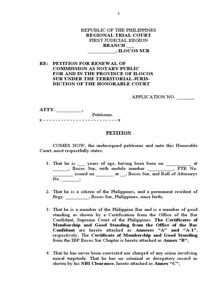 Renewal of Notarial Commission | Download Free PDF | Notary Public ...