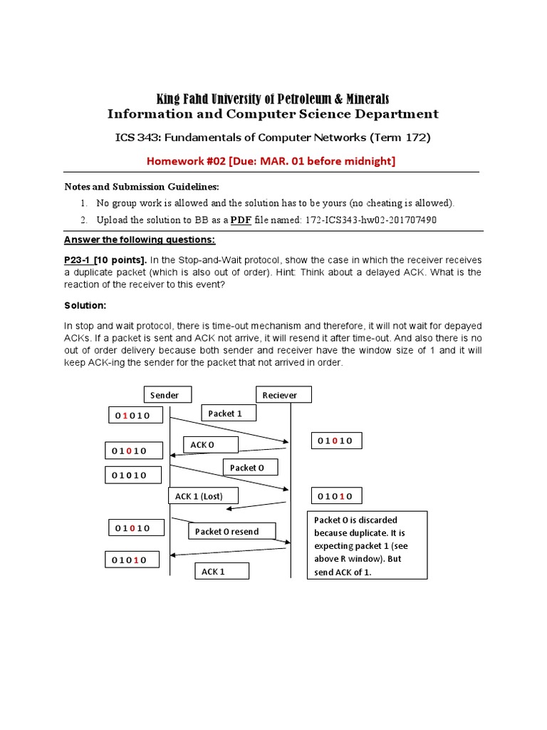 Homework Pdf Pdf Transmission Control Protocol Telecommunications