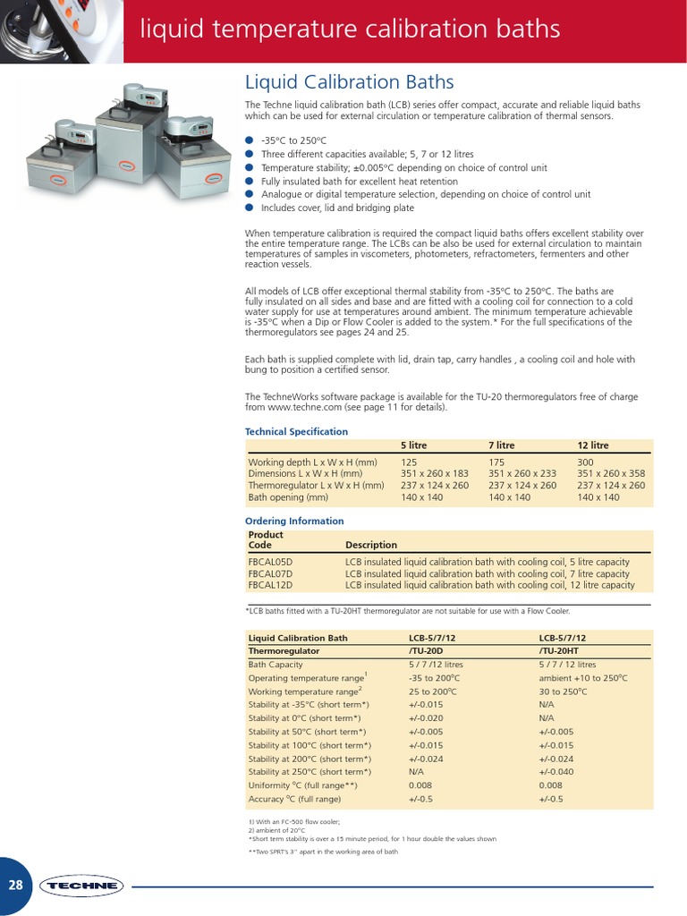Liquid Calibration Baths Provide Temperature Stability from -35°C to ...