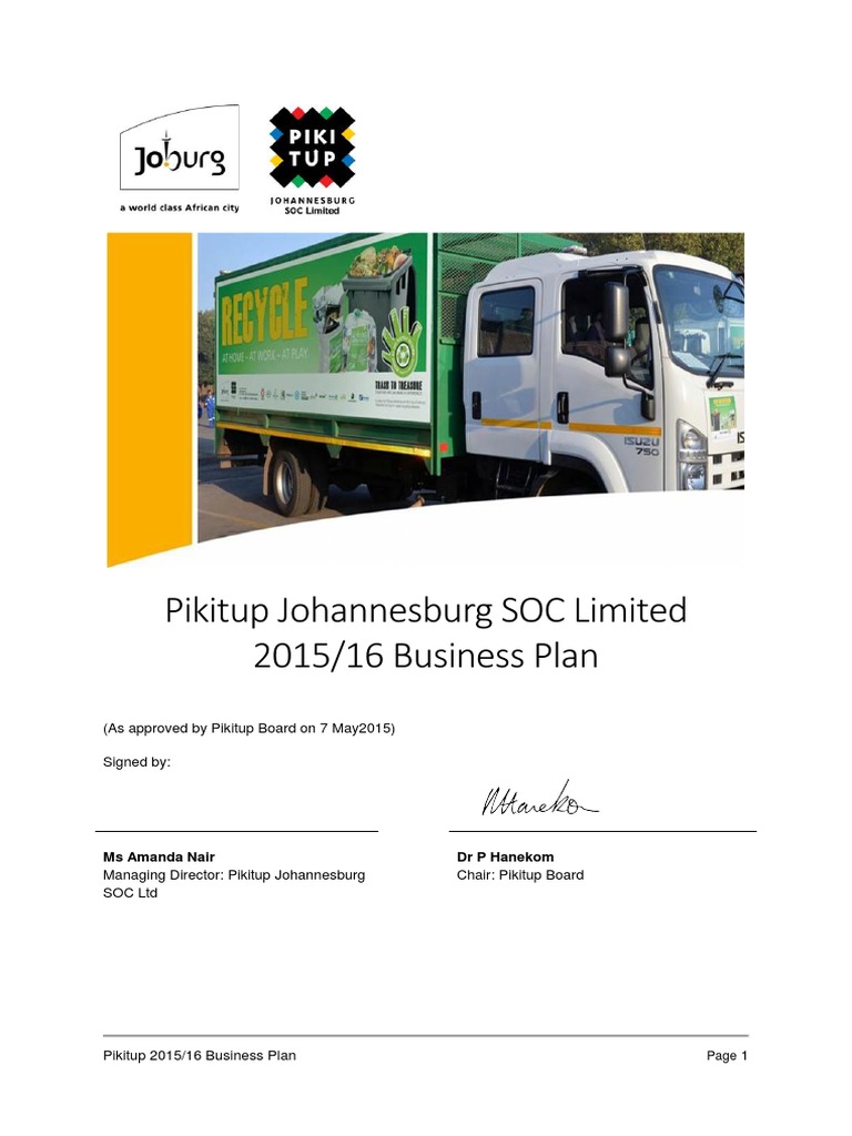 Pikitup Business Plan 2015 16 PDF | Download Free PDF | Waste ...