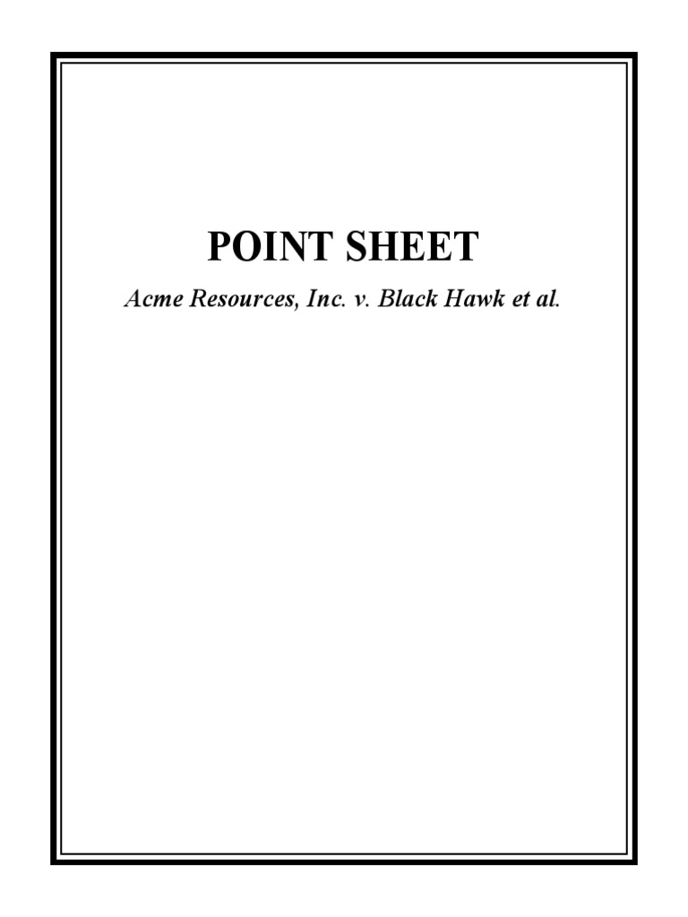 Sample MPT Point Sheet July 2007 | PDF | Tribal Sovereignty In The ...