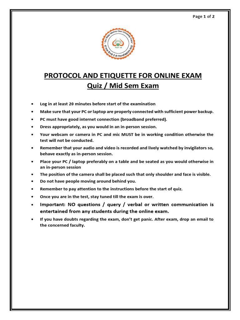 PROTOCOL AND ETIQUETTE (QUIZ and Exam) PDF | PDF | Online And Offline ...