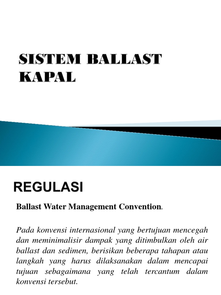 Sistem Ballast Kapal PDF | PDF