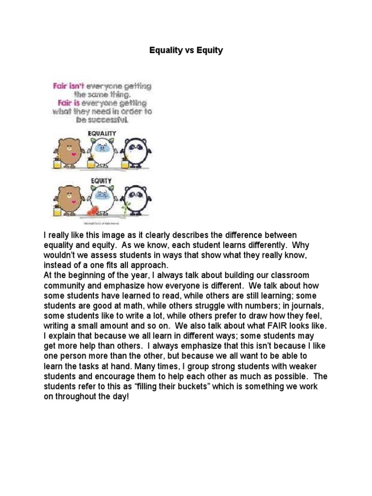 Equality Vs Equity Assignment 1 Pdf 0760