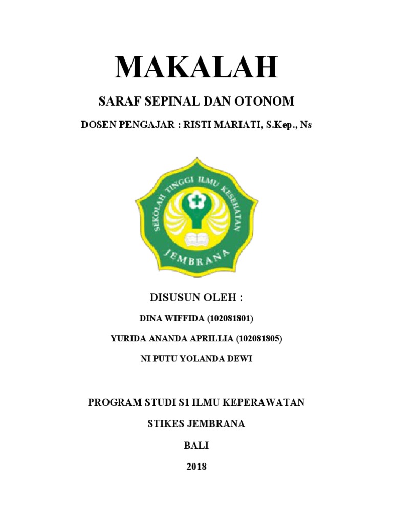 Fungsi dan Struktur Saraf Spinal | PDF