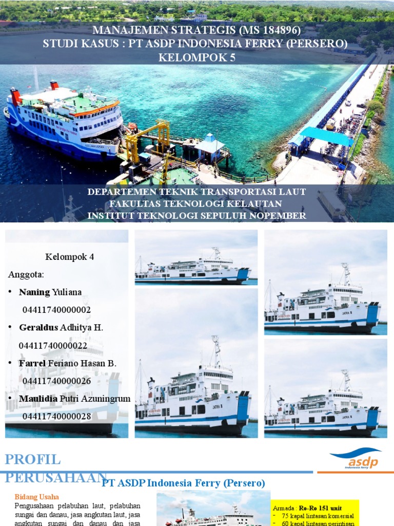 Kelompok 5 - PPT - PT ASDP - Manajemen Startegi - Jilid I | PDF