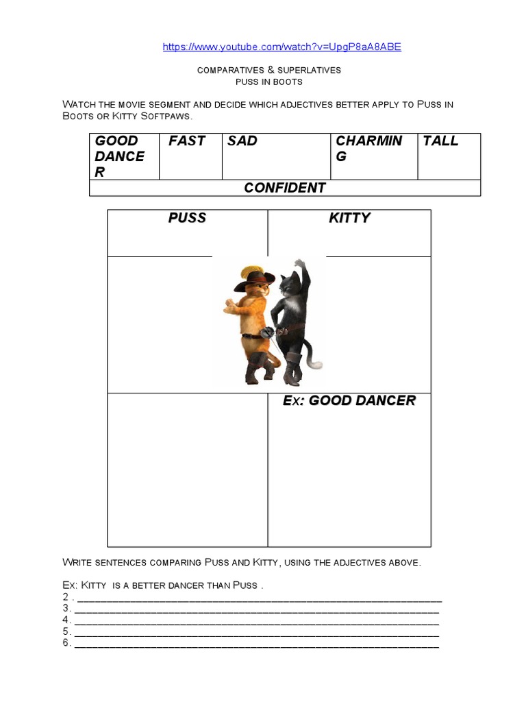 Adjectives for Puss in Boots | PDF | Home & Garden