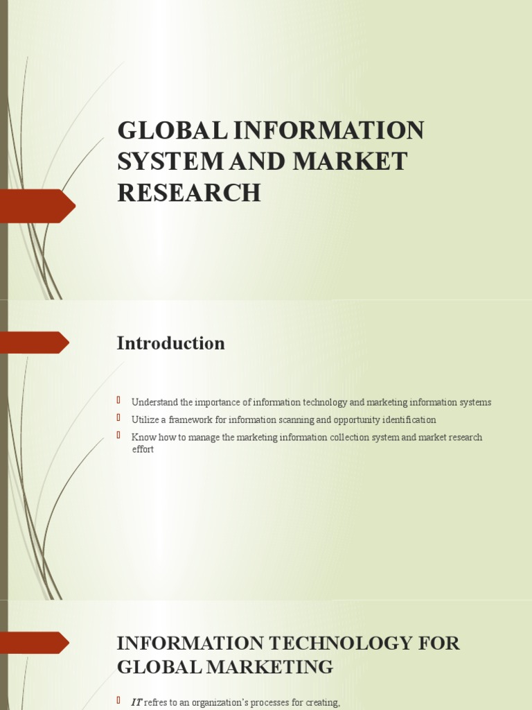 Global Marketing Information Systems | PDF | Information | Supply Chain