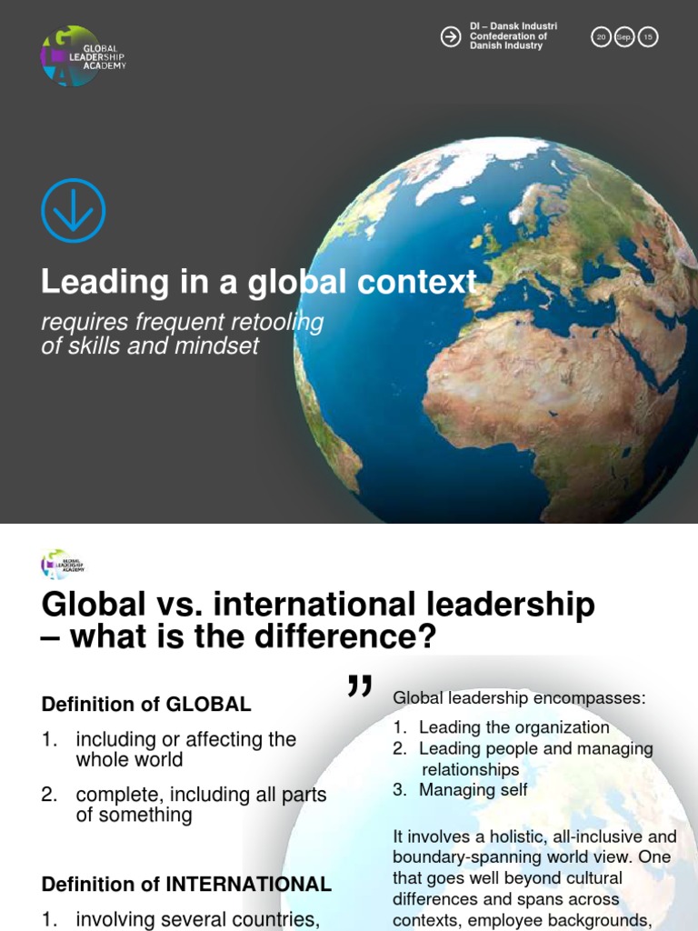 Leading in A Global | PDF | Mindset | Leadership