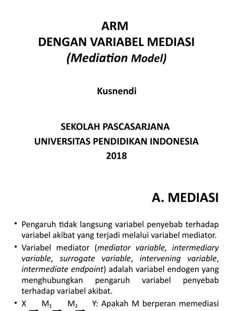 ARM Model Mediasi | PDF | Regression Analysis | Econometrics