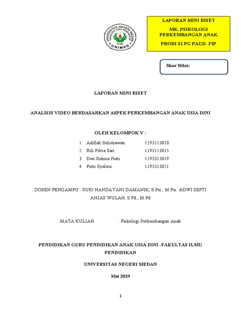 Laporan Mini Riset | PDF