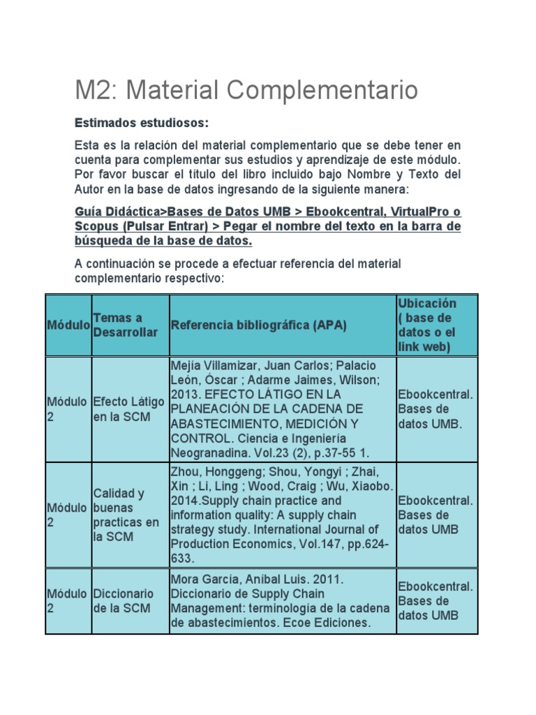 Material Complementario | PDF