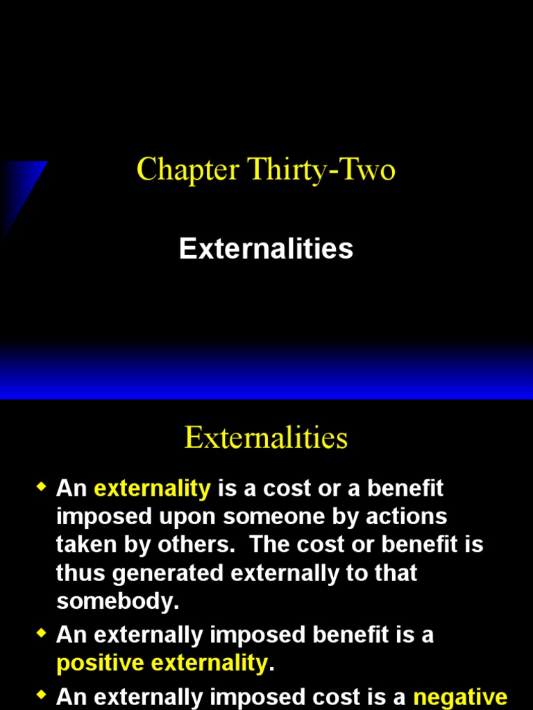 Chapter Thirty-Two: Externalities | PDF | Externality | Economic Equilibrium