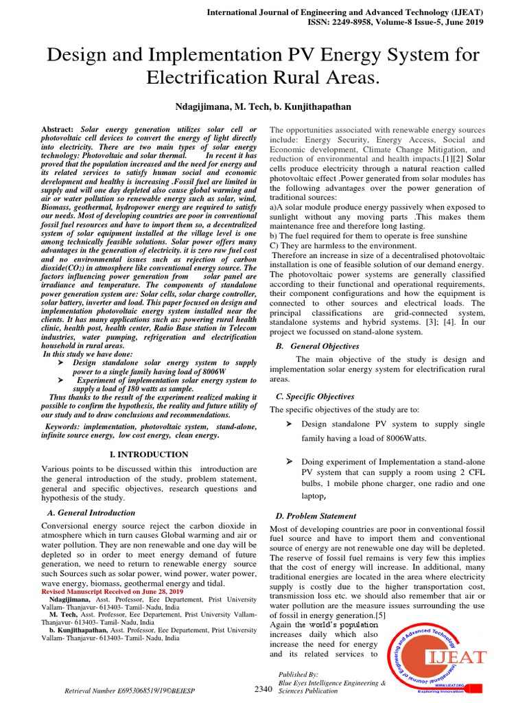 Power Solar System Design and Implementation | PDF | Solar Power ...