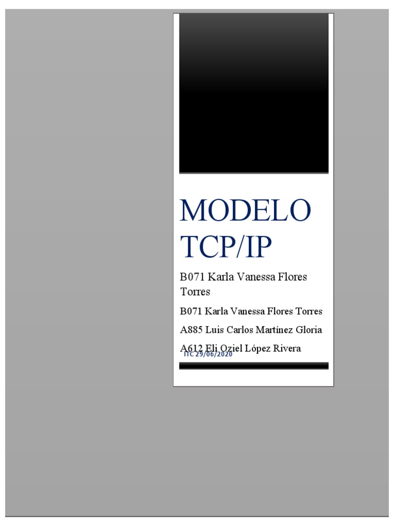 Modelo Tcp-Ip | PDF | Protocolos de internet | Conjunto de protocolos de internet