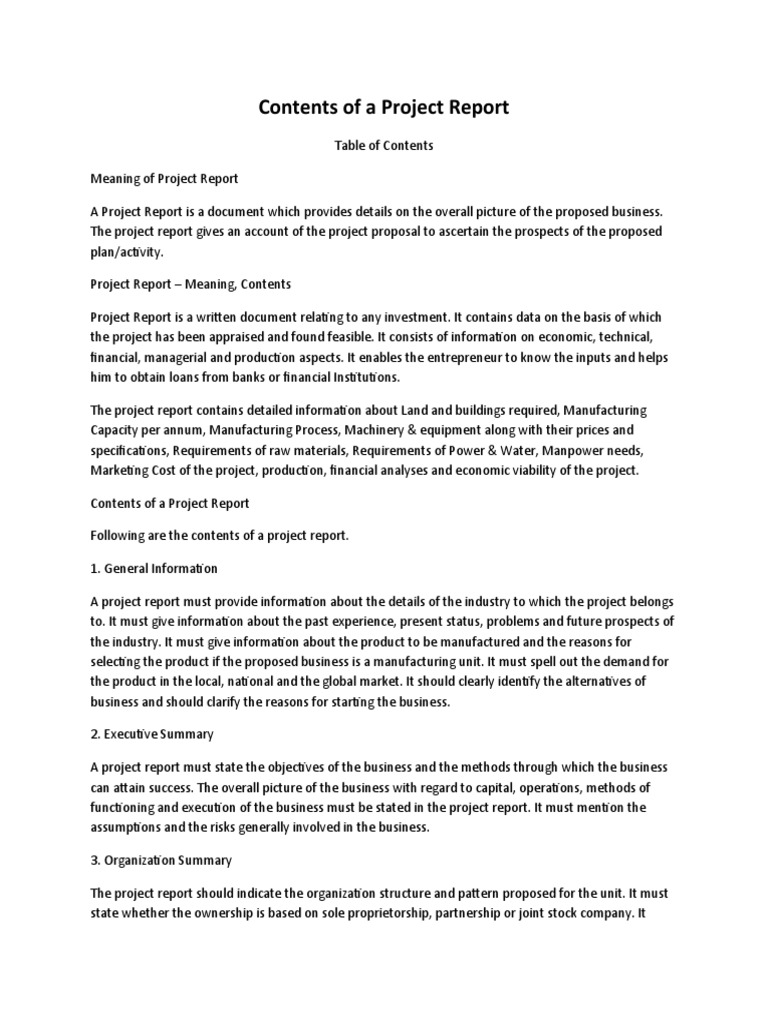 Contents of A Project Report | PDF | Marketing | Income Statement