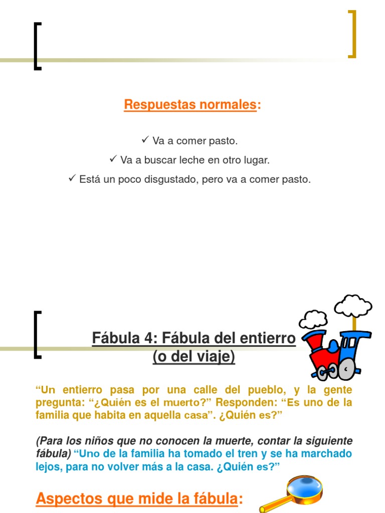 Test de Las Fábulas de Duss-Parte #3 | PDF